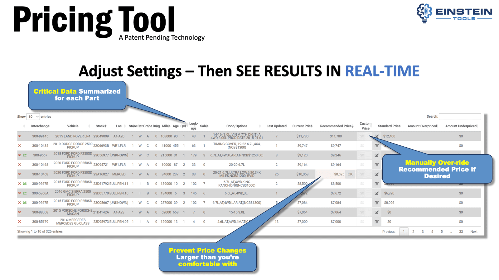 Pricing Tool | Einstein Tools